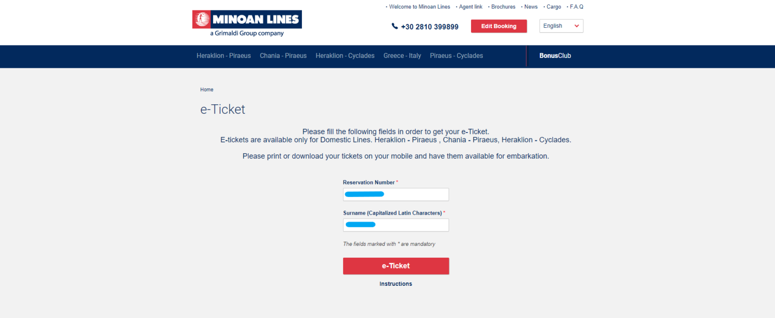 Minoan Lines Web Check-In Process | Ferryscanner