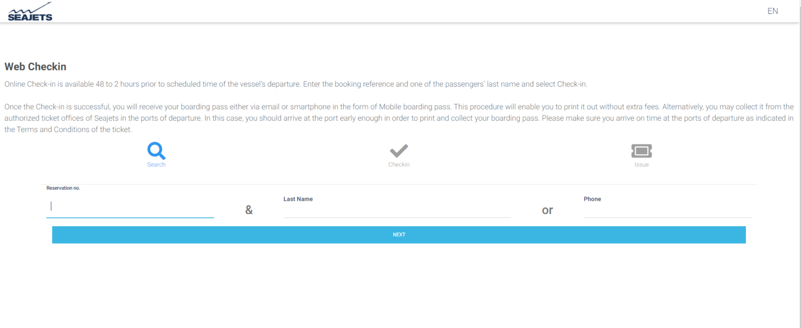 Seajets Web Check-In Process - Ferryscanner.com